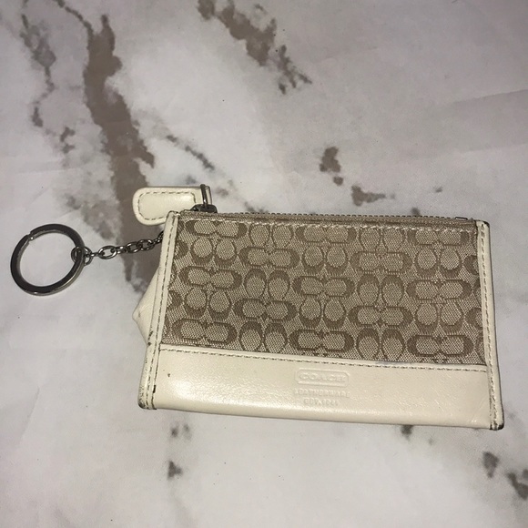 Coach | Accessories | Coach Coin Purse Keychain Tan | Poshmark